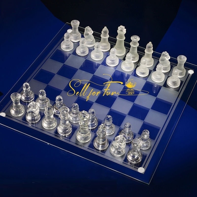 Bộ Cờ Vua Thủy Tinh Đồ Chơi Bàn Cờ Vua Cao Cấp Glass Chess | Shopee ...