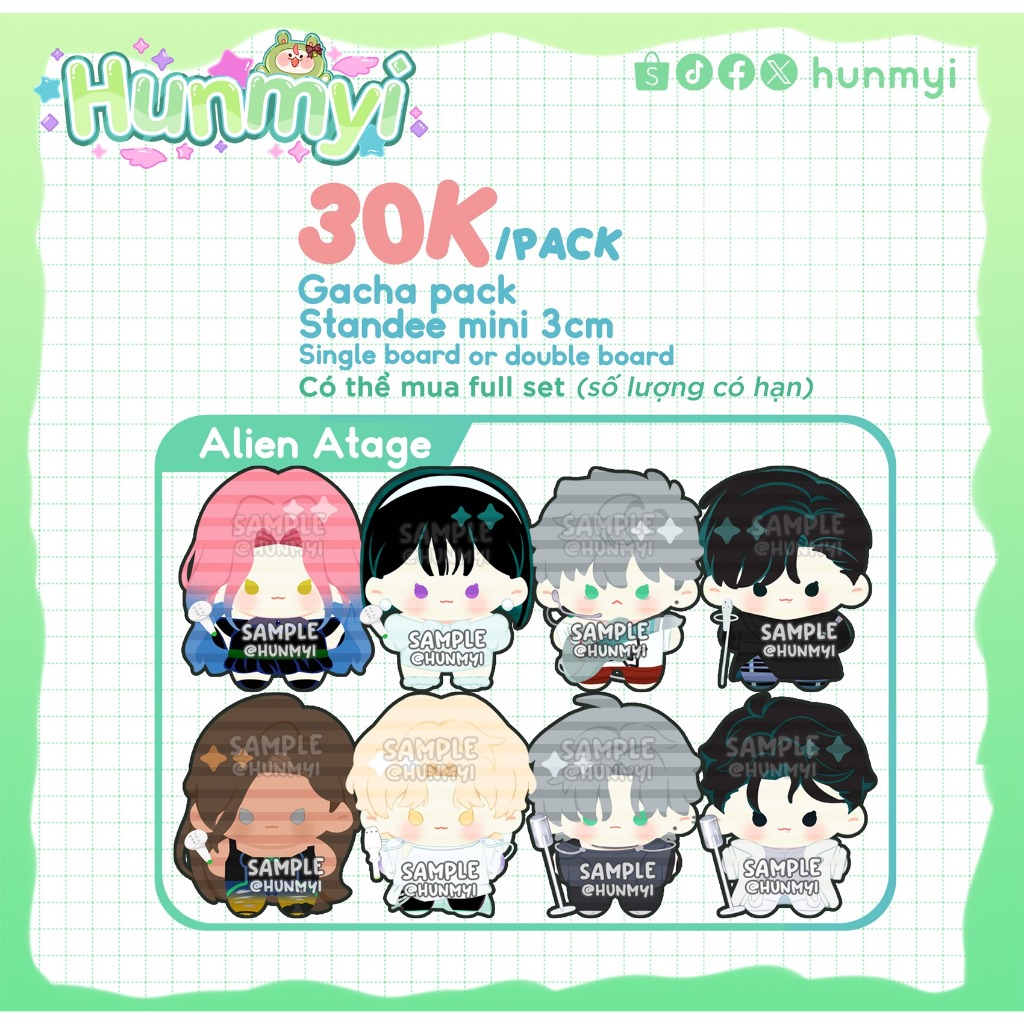 [Alien Stage] GACHA/Ngẫu Nhiên Standee mini 3cm bé xíu | by Hunmyi ...