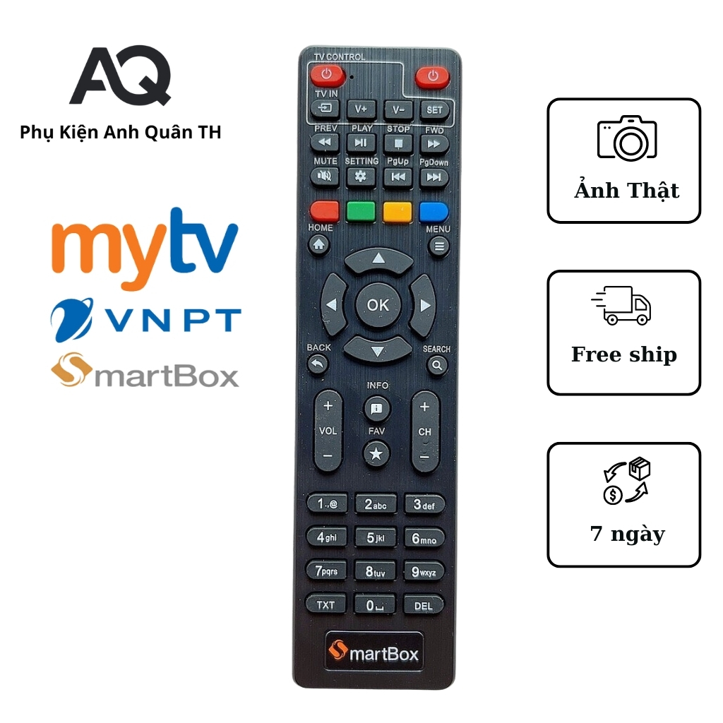 Điều Khiển Đầu Thu SmartBox Dùng Cho VNPT , FPT BOX và MYTV | Shopee Việt Nam