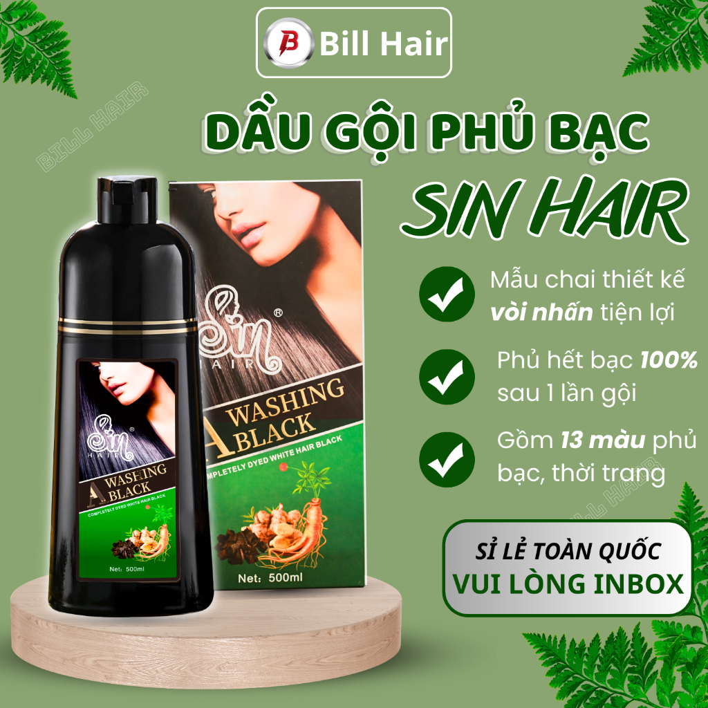 10 chai dầu gội phủ bạc Sin Hair chính hãng Nhật Bản, phủ bạc ngay từ ...