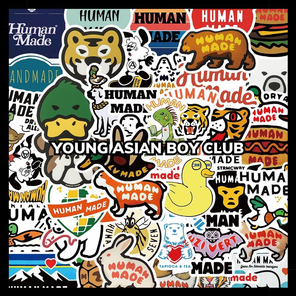 Bộ 25 Stickers, Hình Dán Brand Human Made Trang Trí, Decor Laptop, Ốp ...