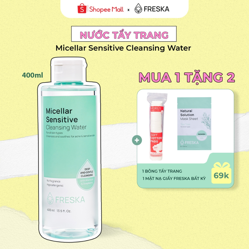 [Nhập FRES10KW1 giảm 10k] Nước tẩy trang Freska Micellar Sensitive ...