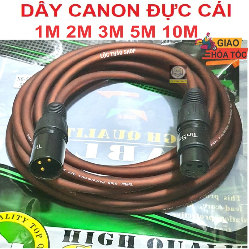 Dây Canon Đực Cái dài 1M 2M 3M 5M 10M (Dây Jack Canon, Dây tín hiệu 2 ...