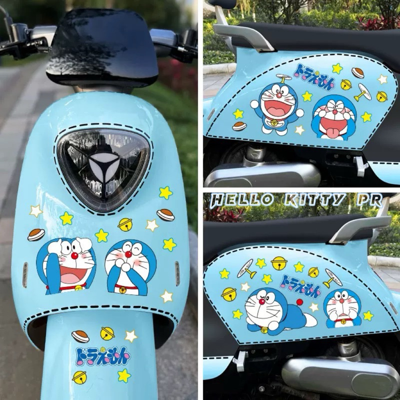 Decal dán trang trí xe, laptop, vali, điện thoại Doremon Doraemon chống ...