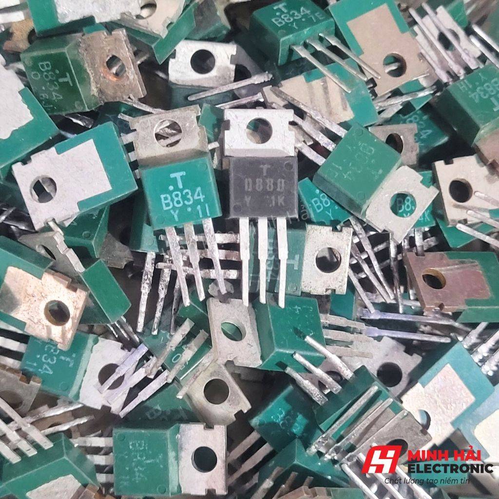 Cobo 10 CON B834 D880 TRANSISTOR PNP 3A 60V THÁO MÁY SỊN CÓ MÀU XANH ...