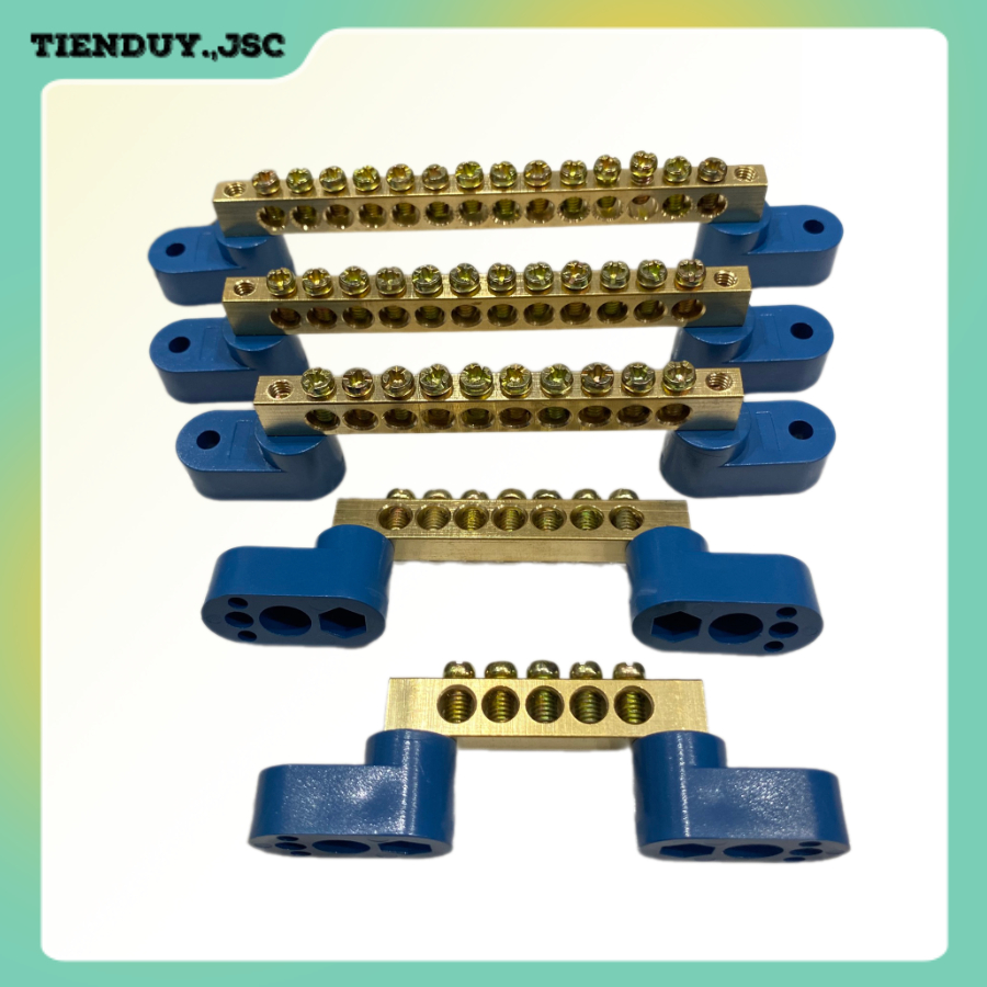 Cầu trung tính, tiếp địa (cầu ốc) KÈM ĐẾ NHỰA 5P, 7P, 10P, 12P, 14P | Shopee Việt Nam