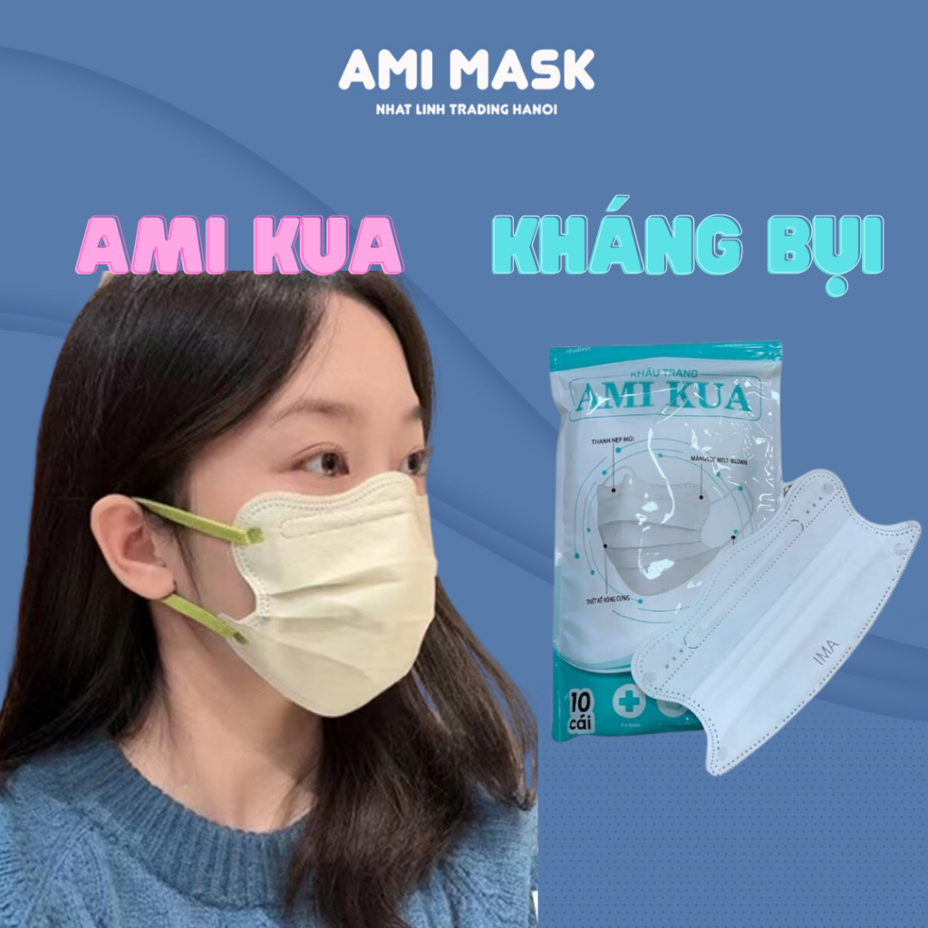 [12.12 MUA GÌ CŨNG HỜI] Khẩu trang y tế cua Ami Kua thoáng mát 10 chiếc ...