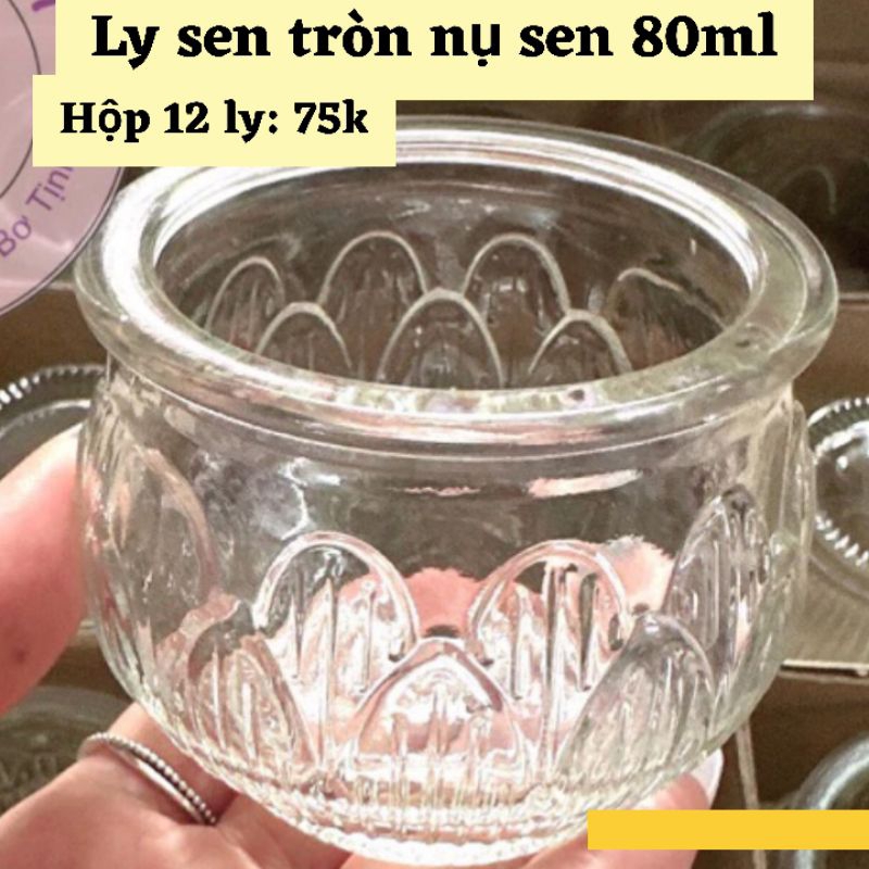 Ly nến sen tròn nụ sen 80ml ( hộp 12 ly ) | Shopee Việt Nam