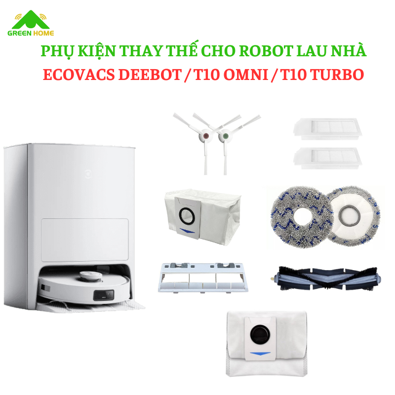 PHỤ KIỆN THAY THẾ CHO ROBOT ECOVACS DEEBOT T10 OMNI/ T10 TURBO | Shopee ...
