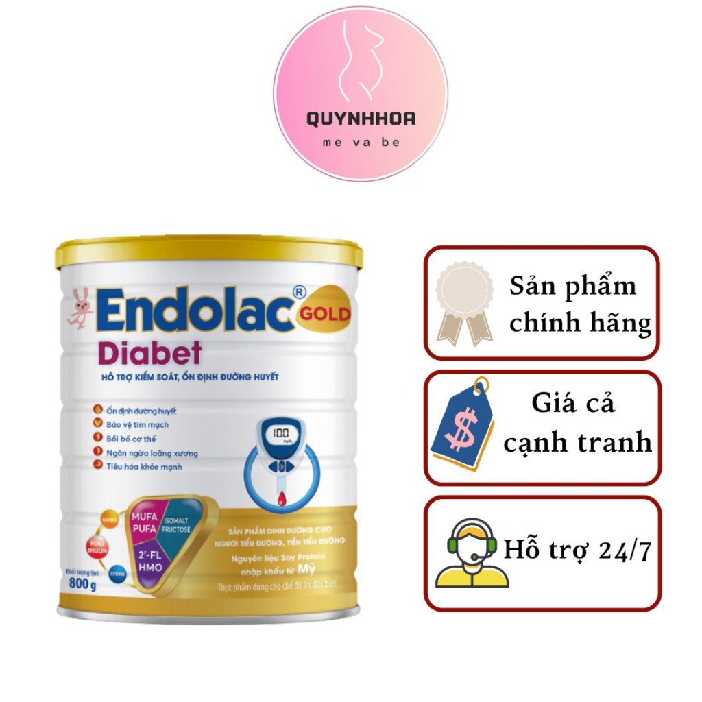 Sữa Bột Endolac Diabet Gold - Dành Cho Người Tiểu Đường, Ngăn Ngừa ...