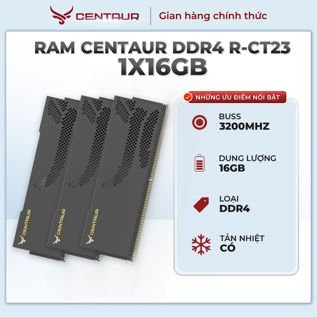 RAM CENTAUR MONSTER PRO R-CT23 16GB và 8GB DDR4 | CENTAUR VN | Shopee ...