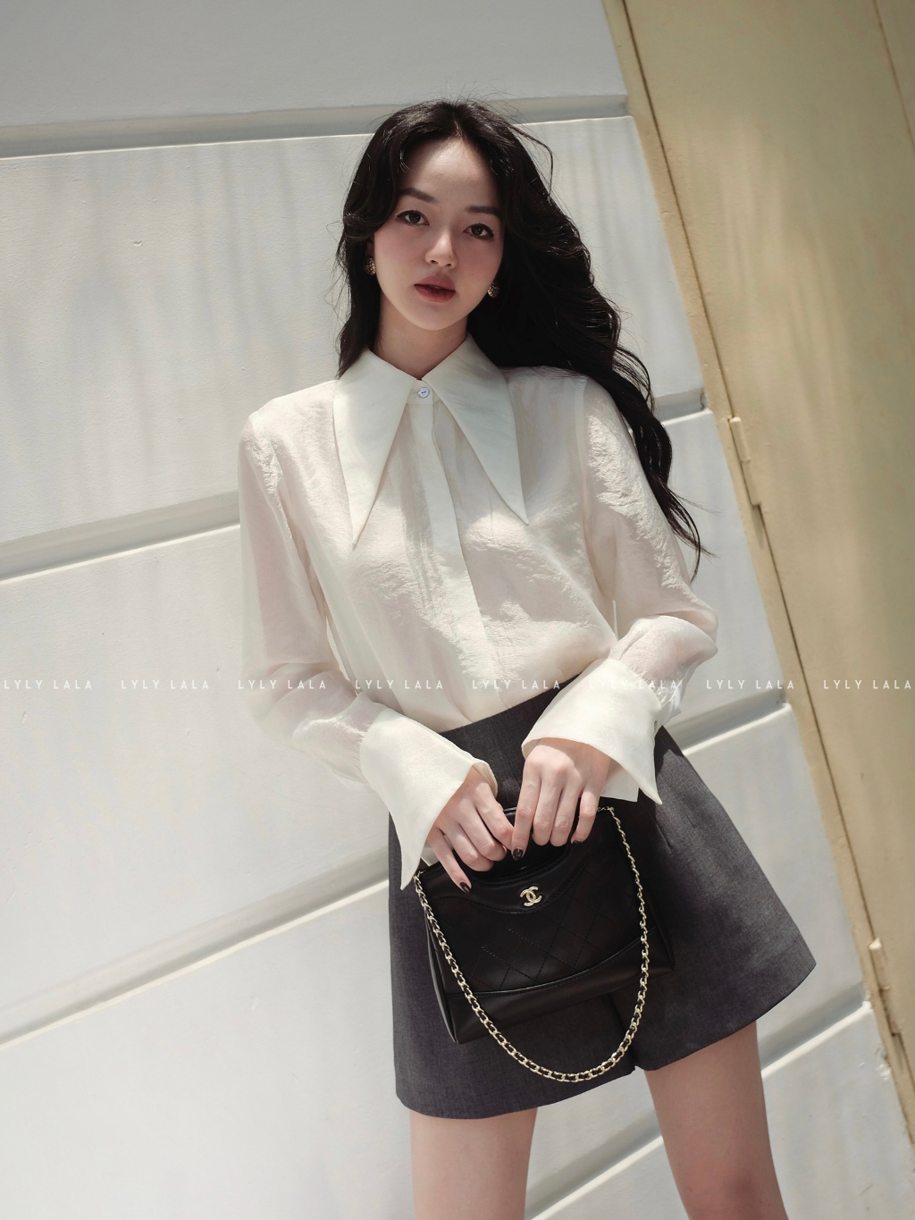 Áo sơ mi nữ Mimi Shirt, thiết kế kiểu cổ nhọn thời trang cho nữ by LYLY ...