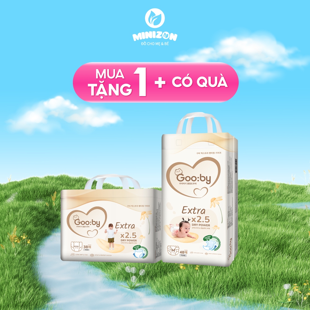 [MUA 1 BỊCH CÓ QUÀ] Bỉm dán, bỉm quần Gooby Extra siêu mỏng, mềm mại ...