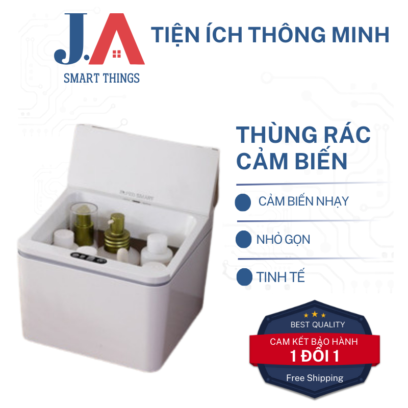 Thùng Rác Để Bàn Thông Minh Mini Pd6010 Cảm Biến Tự Đóng Mở Nắp, JA OFFICIAL STORE | Shopee Việt Nam