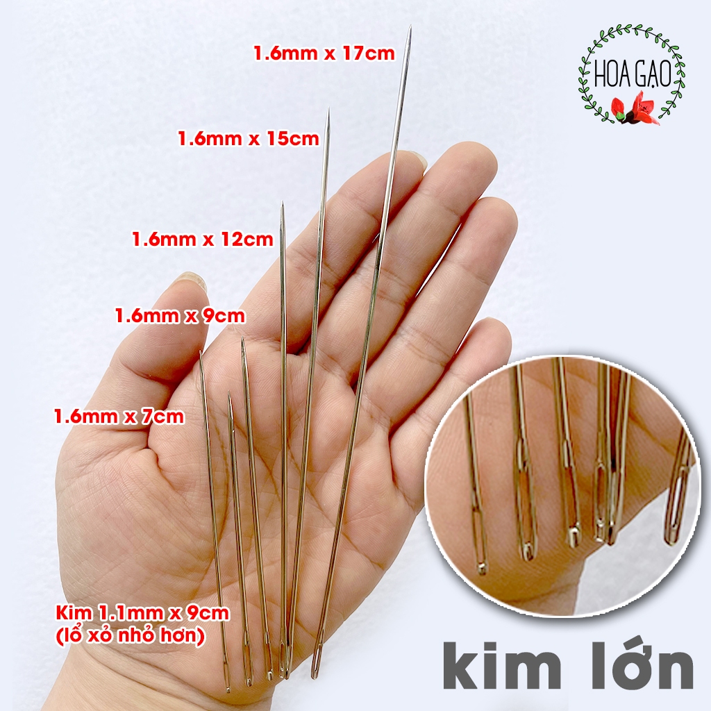 Kim khâu to kim khâu len kim khâu bao HOA GẠO dụng cụ may vá handmade ...