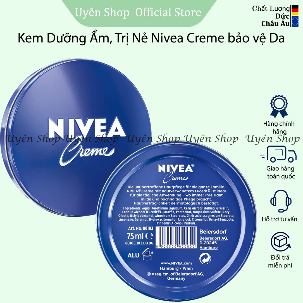 Kem Dưỡng Da Nivea Creme Chống Nẻ & Dưỡng Ẩm - Hộp 75ml từ Đức | Shopee ...