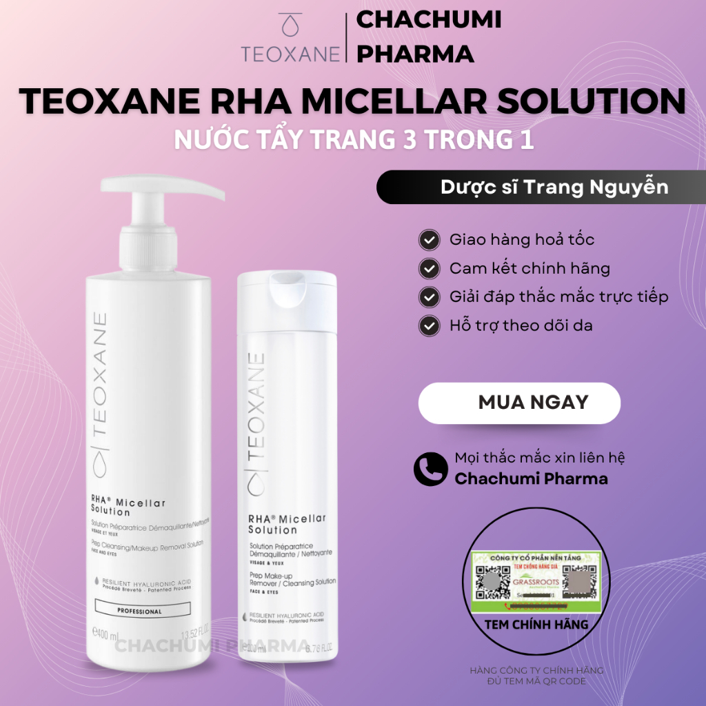 Nước Tẩy trang Teoxane RHA Micellar Solution | Shopee Việt Nam