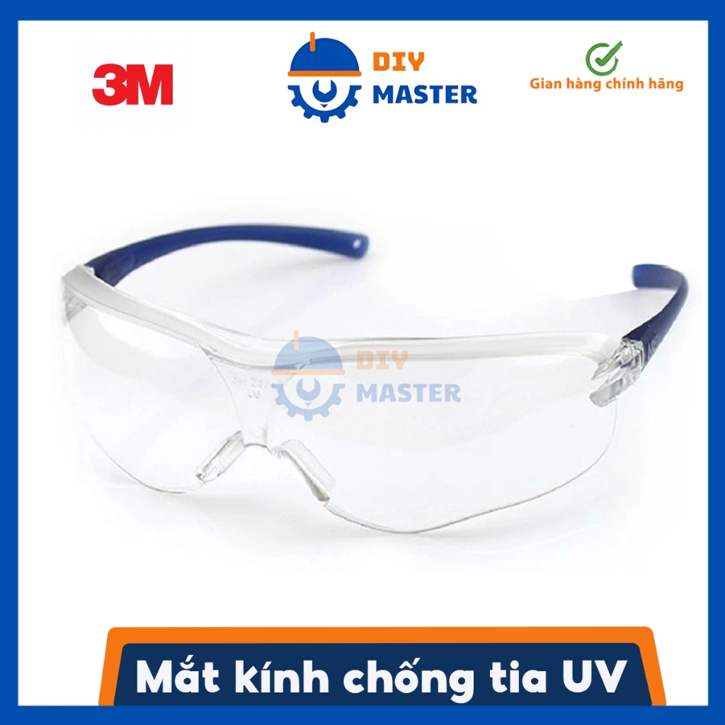 Kính bảo hộ 3M V34 Mắt kính chống tia UV, chống bụi, chắn gió, chống ...