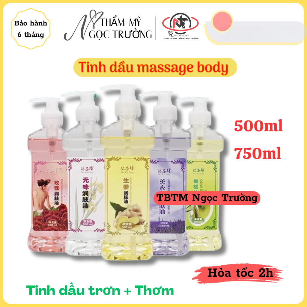 [Tặng vòi chiết] Tinh dầu massage body trơn tay cho spa, dầu matxa ...