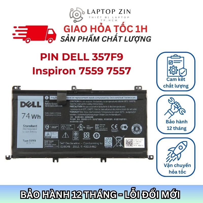 Pin Zin Dell Inspiron 15 5000 5576 5577 7000 7557 7559 7566 7567 7759 ...