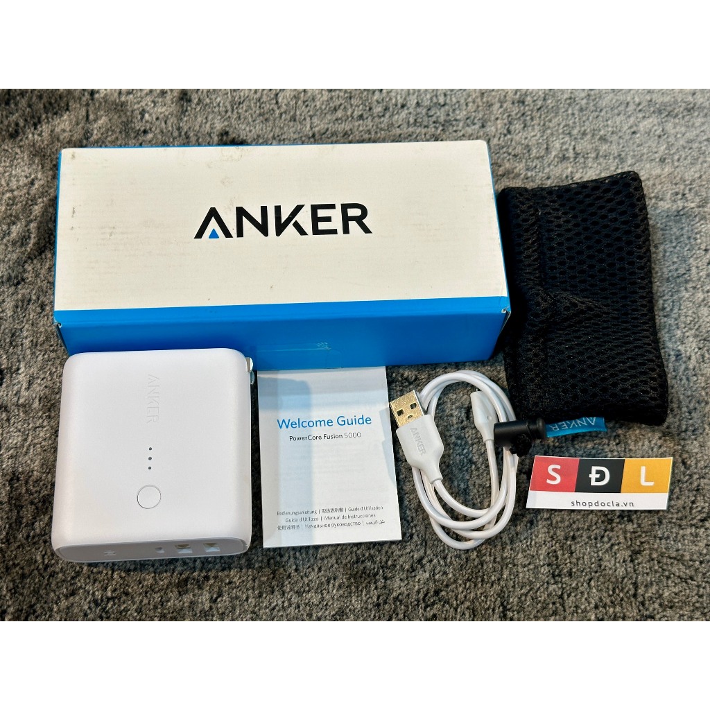 Pin dự phòng kiêm ổ cắm Anker PowerCore Fusion 5000mAh model A1621 | Shopee Việt Nam