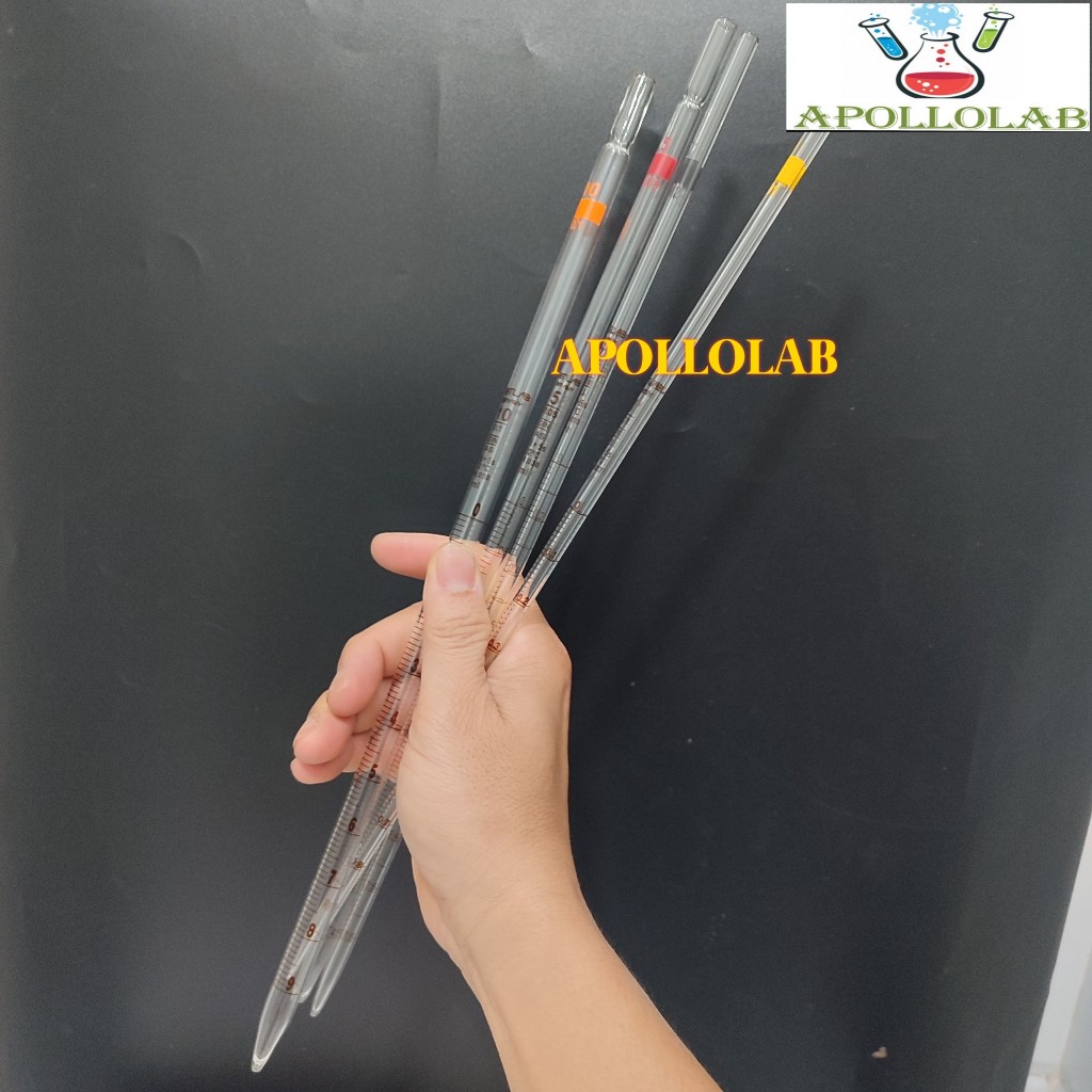 [Đức] Pipet thẳng thủy tinh Wertlab, Dinlab, Duran (ống hút) từ 1ml, 2ml, 5ml, 10ml, 20ml thí ...