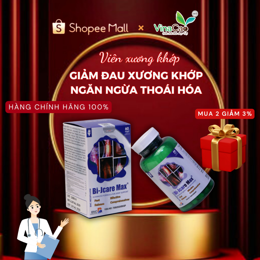 [CHÍNH HÃNG] Viên uống Bi-Jcare Max - Hỗ trợ giảm nguy cơ thóa khóa khớp | Shopee Việt Nam