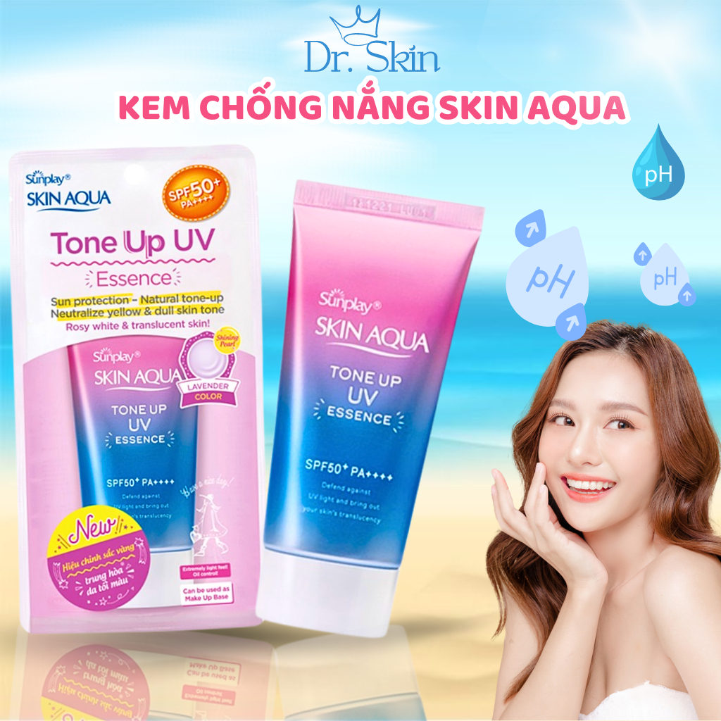 Kem chống nắng skin aqua Lavender nâng tone, dưỡng trắng da - Sunplay skin aqua tone up UV SPF50 ...