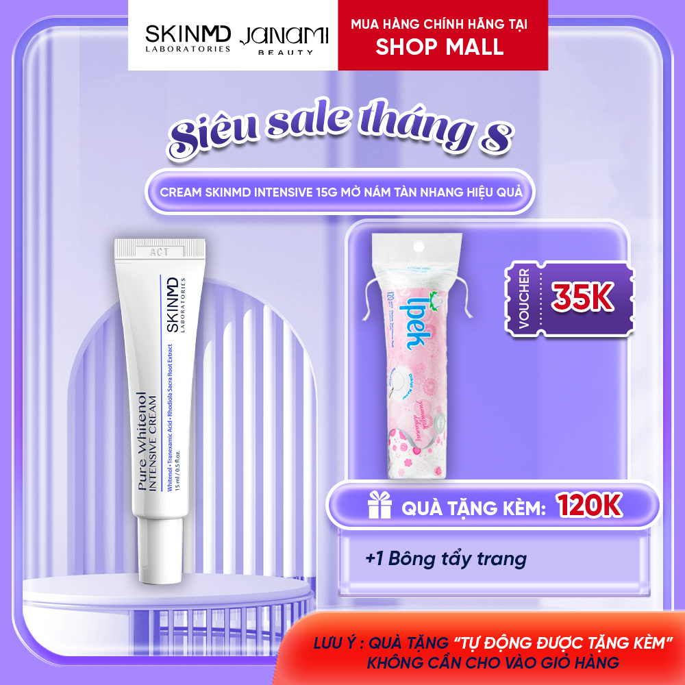 KEM TRẮNG DA MỜ THÂM SẠM NÁM SKIN MD SKINMD PURE WHITENOL INTENSIVE ...