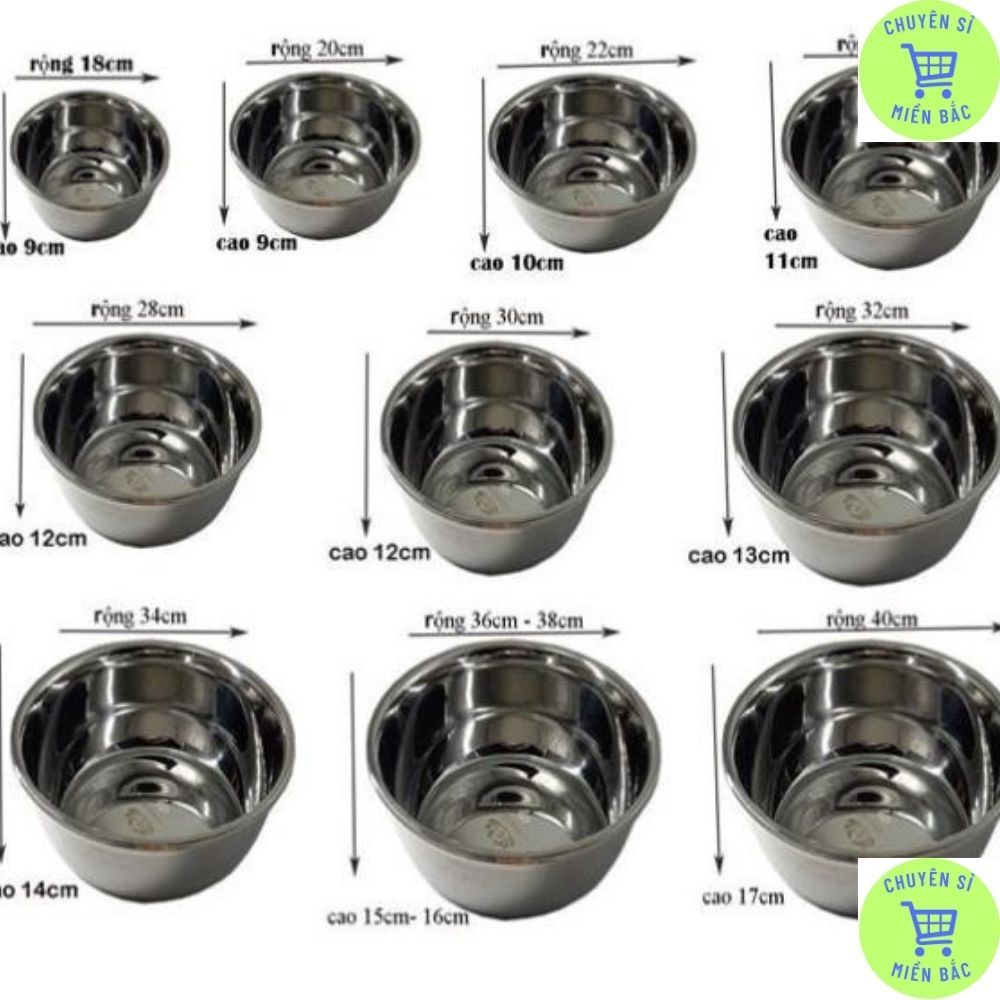 Thau Chậu Inox 304 38cm Hàng Cao Cấp Nhập Khẩu Trực Tiếp Dày Dặn, Đẹp | Shopee Việt Nam