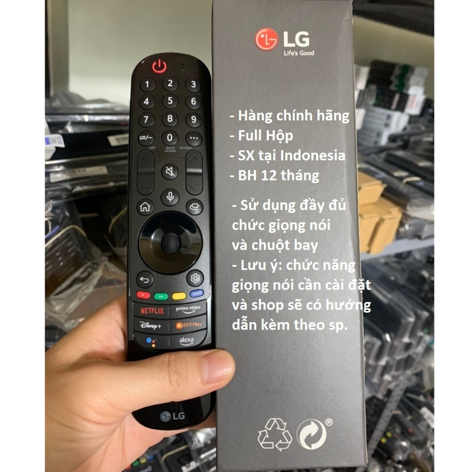 ( CHÍNH HÃNG indonesia 180K ) Điều khiển tivi LG Magic MR22GA có Giọng ...