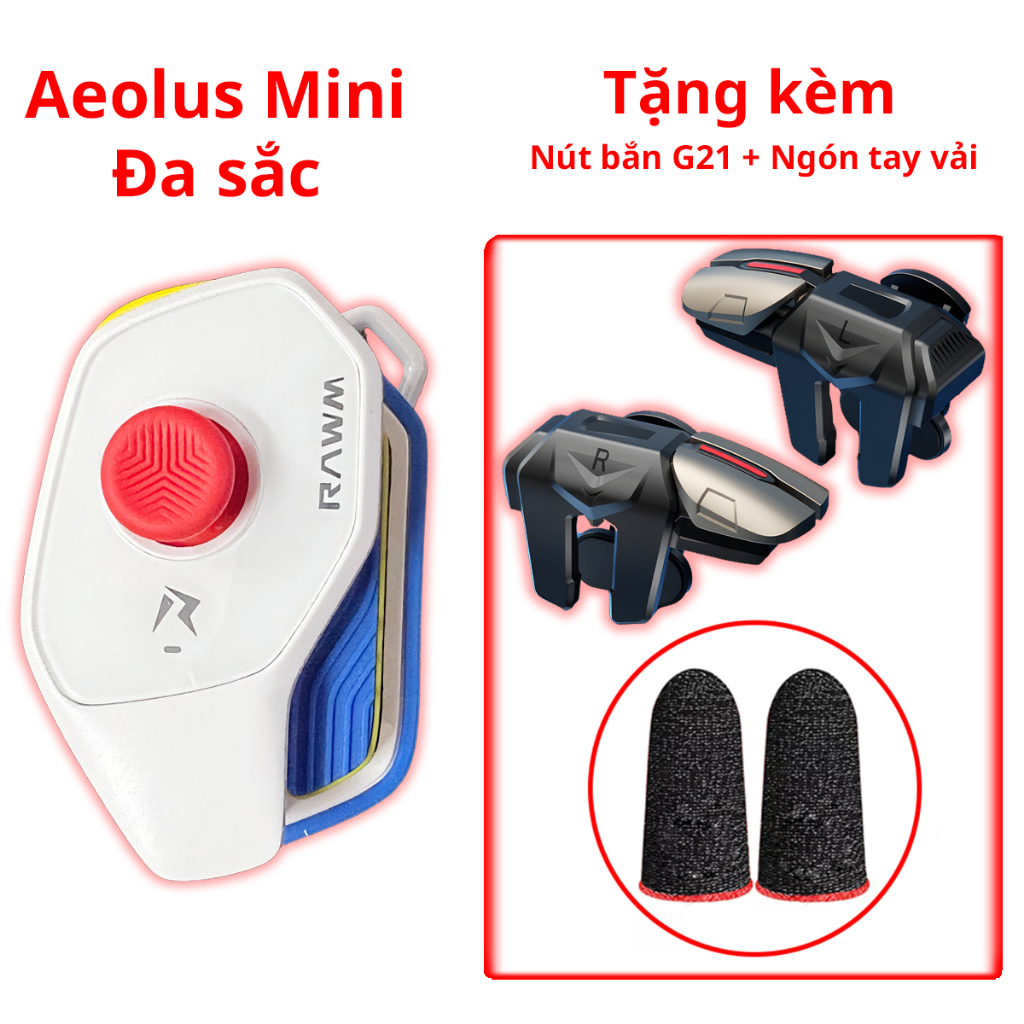 Tay cầm chơi game thông minh RAWM AEOLUS MINI tự động nhận diện ghìm tâm PUBG, Liên quân, Tốc ...