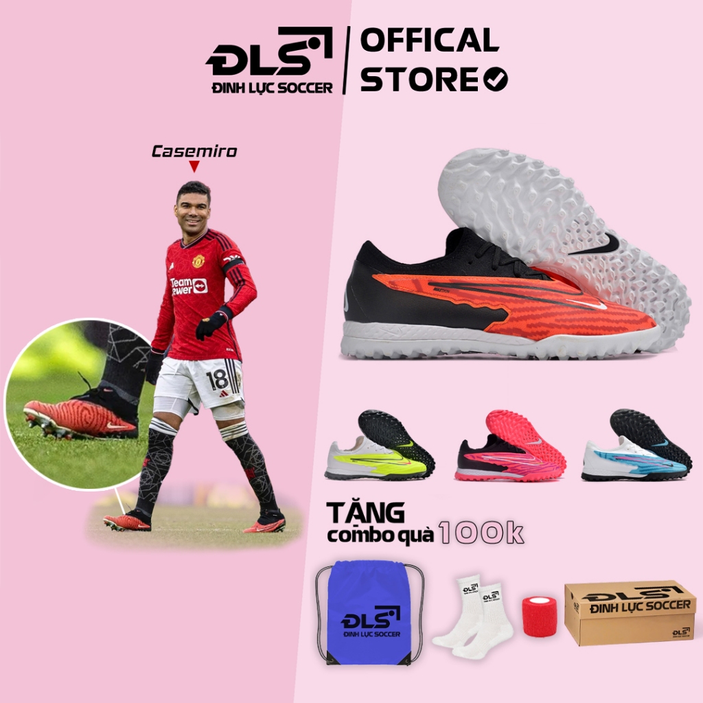 Giày Bóng Đá Phan Tôm GX Pro ĐINH LỰC SOCCER Đế TF, Đệm Xốp Cực Êm, Lưỡi Gà Liền Cổ Chun Ôm Chân ...