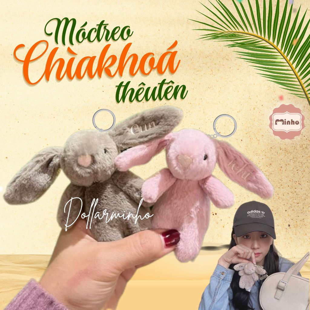 Móc Khóa Thỏ 9cm THÊU TÊN Theo Yêu Cầu Tạo Dấu Ấn Riêng Biệt. Móc Khóa ...