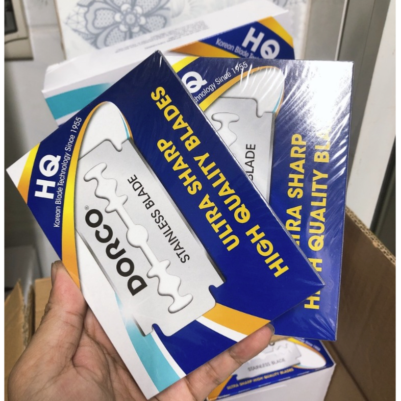 Dao lam Dorco trắng hàn quốc (giá cho 1 vỹ 100 lưỡi) | Shopee Việt Nam