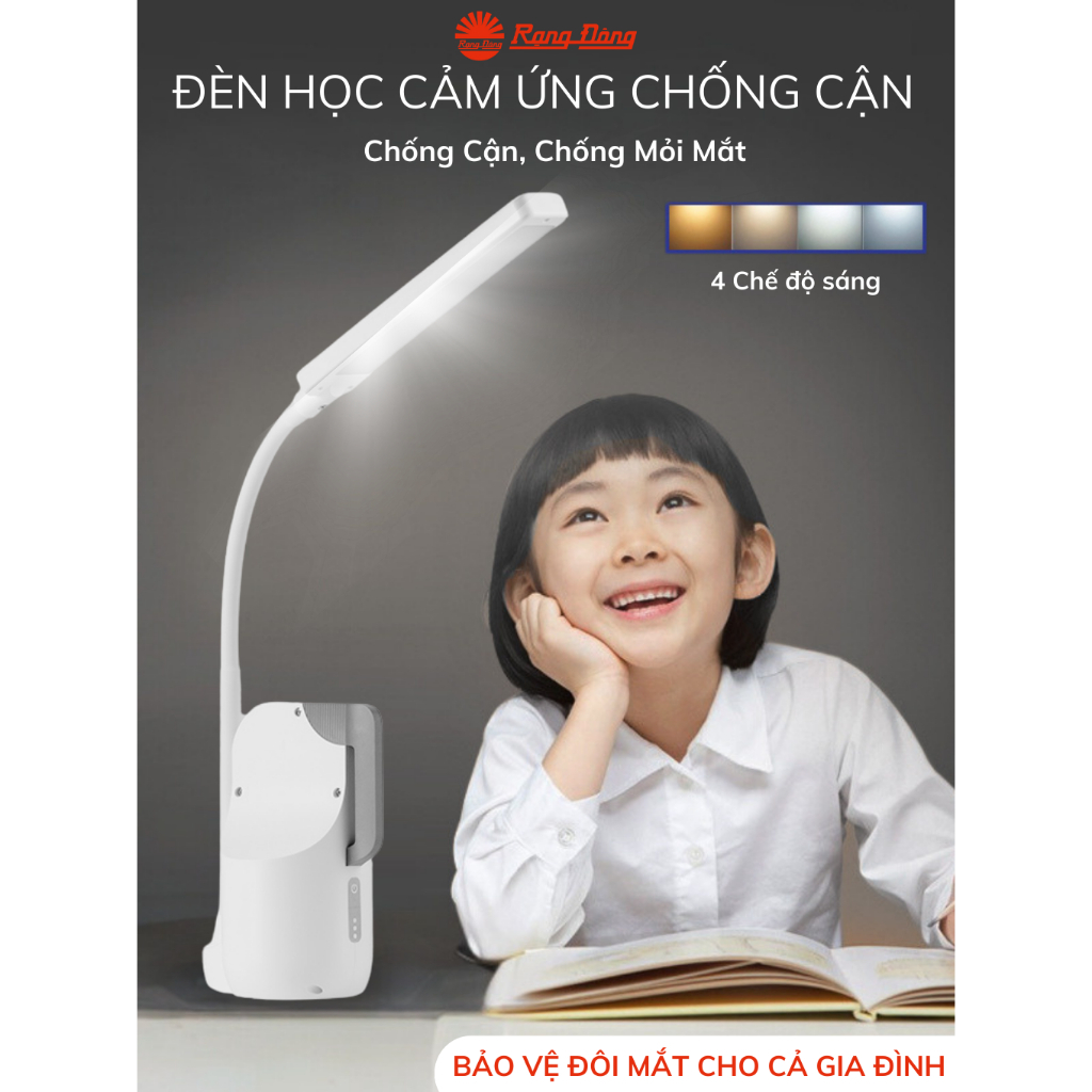 Đèn LED bàn học chống cận cho bé Rạng Đông RD-RL-46 6W, đèn học để bàn ...
