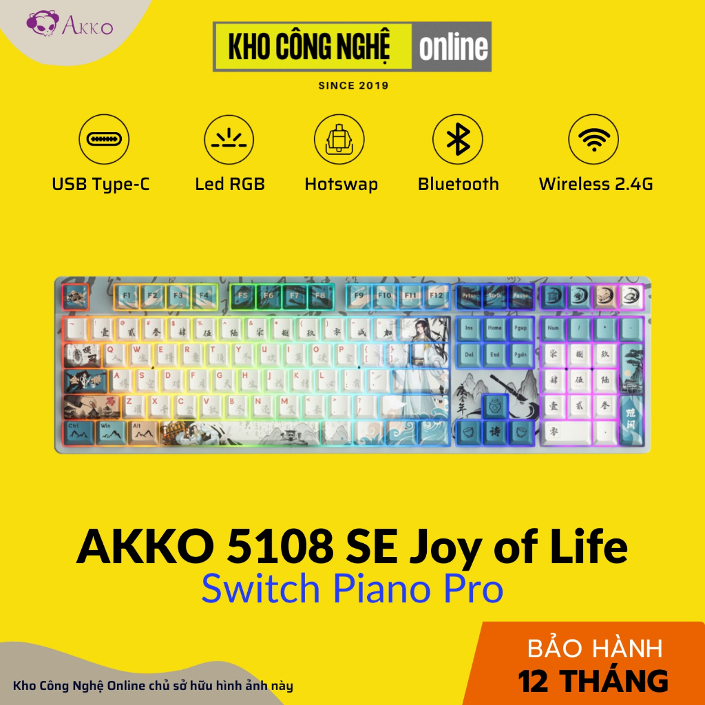 Bàn phím AKKO 5108 SE Joy of Life (RGB / Hotswap / Piano Pro switch ...