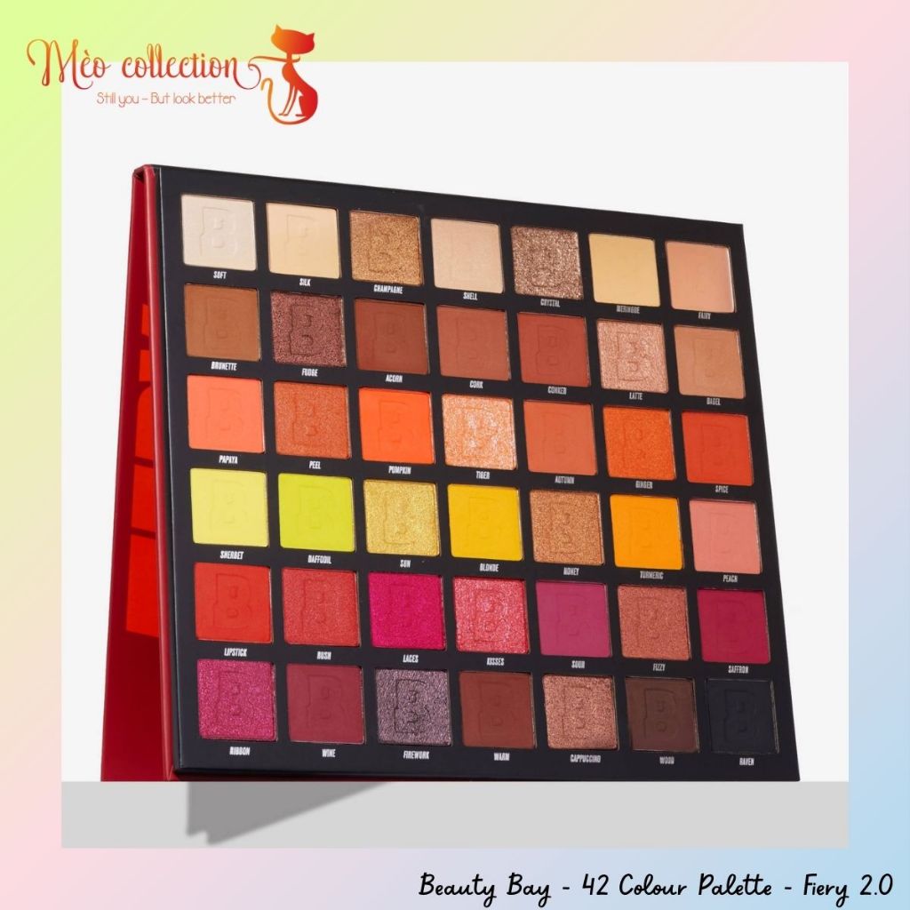 Bảng phấn mắt Beauty Bay - 42 Colour Palette - Fiery 2.0 42 ô | Shopee ...