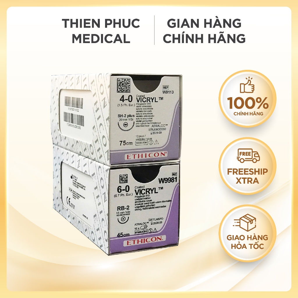 Chỉ Phẫu Thuật Tiệt Trùng Tự Tiêu Vicryl Các Size (1 Sợi) | Shopee Việt Nam