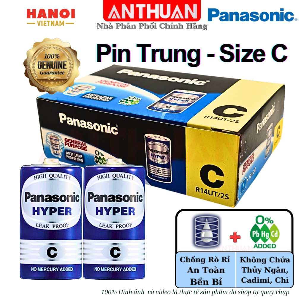 Pin Trung R14UT Panasonic Size C R14/R14P Pin Chất Lượng Cao cho Đài FM ...