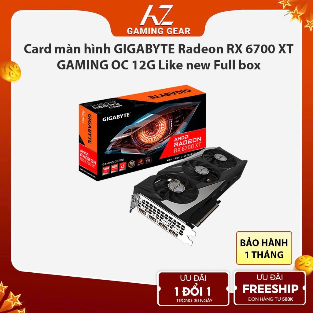 VGA GIGABYTE Radeon RX 6700 XT GAMING OC 12G Like new full box | Shopee ...