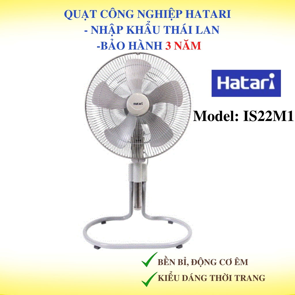 [CHÍNH HÃNG THÁI LAN] quạt công nghiệp Hatari HT-IS22M1, hàng chính ...
