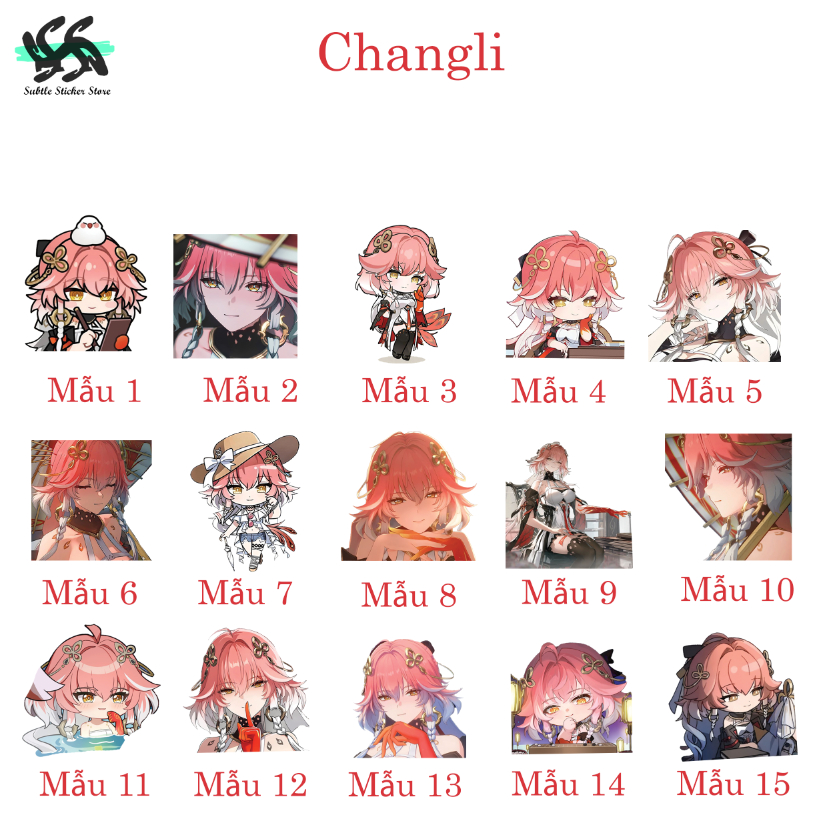 [Wuthering Waves] - Set 10/15 Sticker Changli - game Wuthering Waves ...