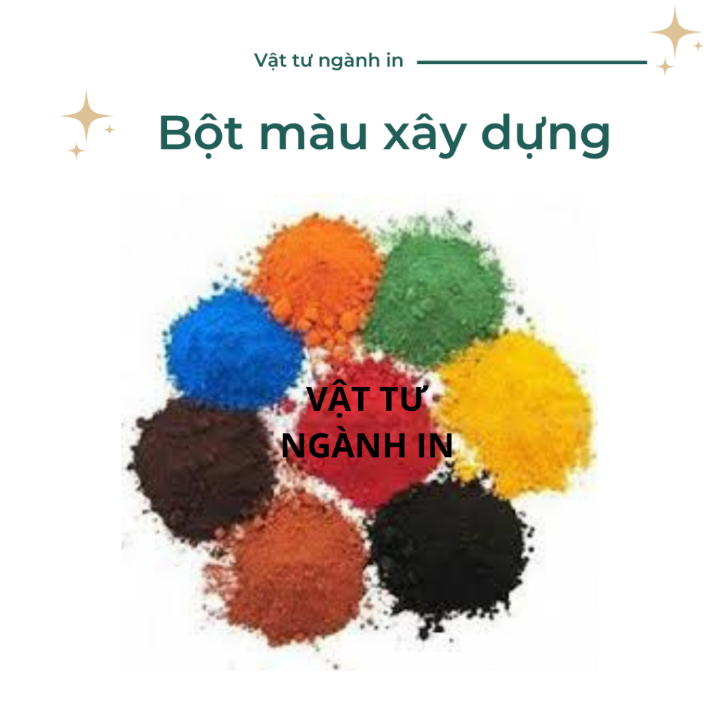 100 gram Bột màu xây dựng pha vôi quét, tạo màu trên gạch, vỉa hè, chậu ...