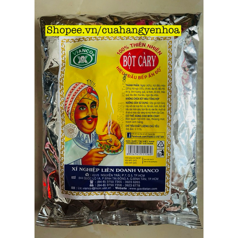 Bột Cary Việt Ấn - Bột Cary Vinaco đóng gói 500g | Shopee Việt Nam