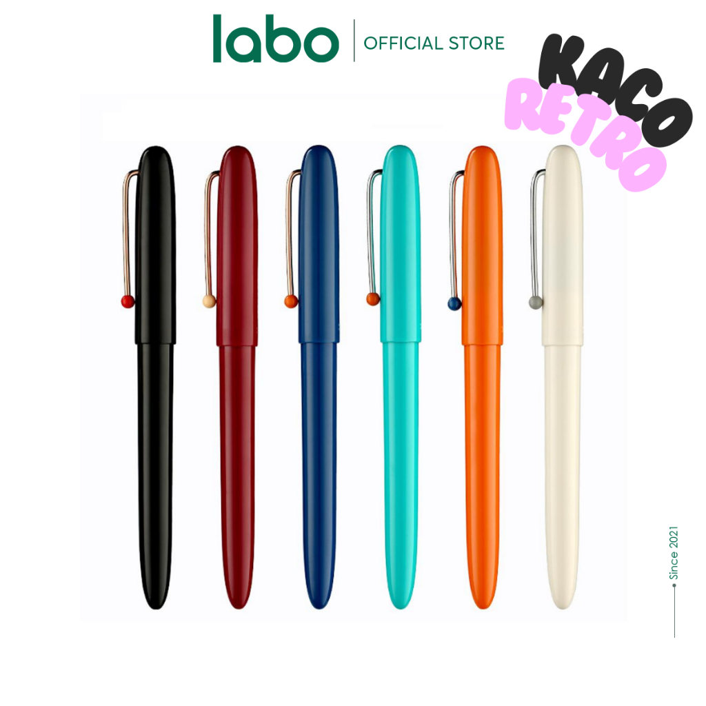 Bút Máy Kaco Retro Cao Cấp Kèm Hộp Đựng Bút Hai Ống Mực Và Ống Bơm Mực Labo | Shopee Việt Nam