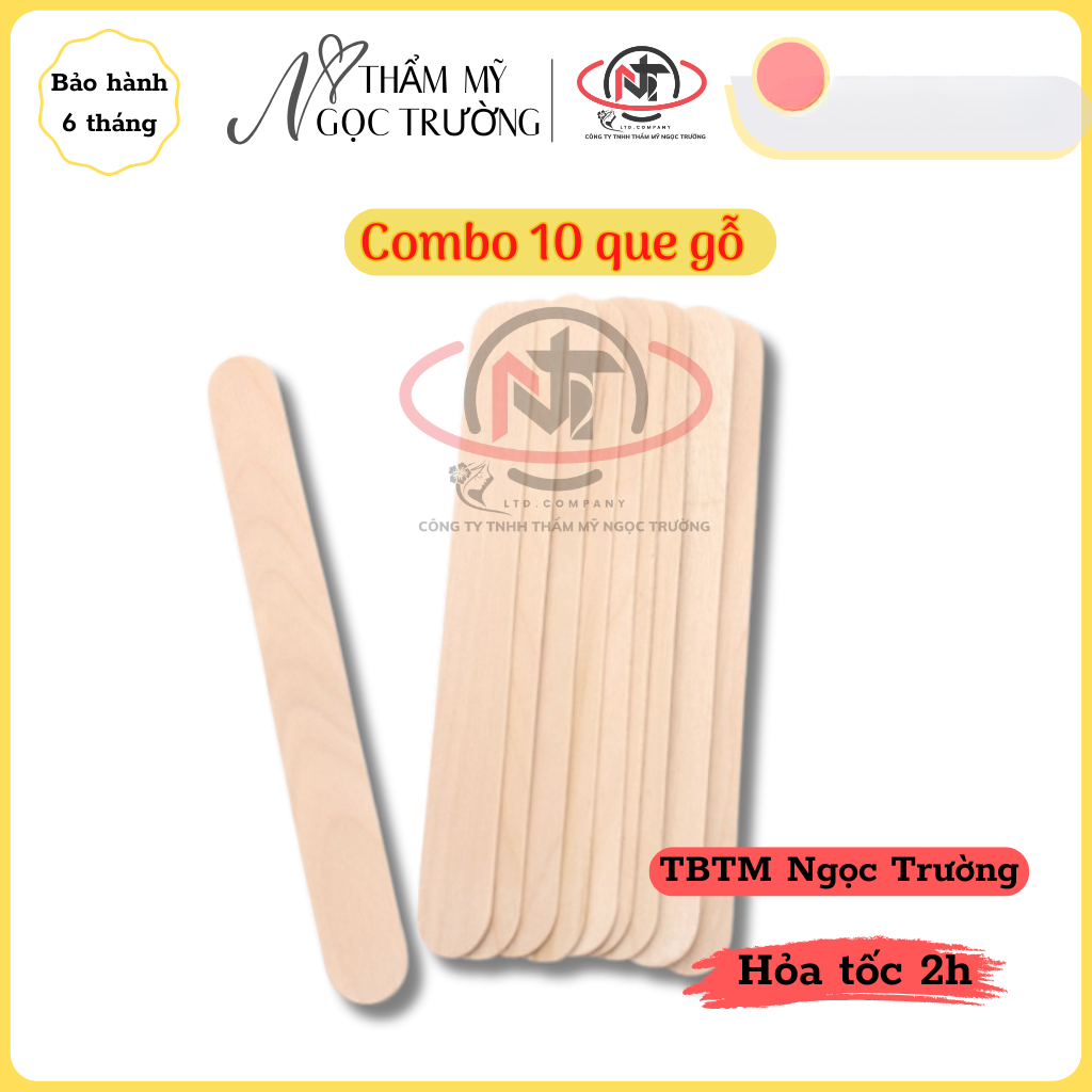 10 Que gỗ phết sáp wax lông 15cm | Shopee Việt Nam