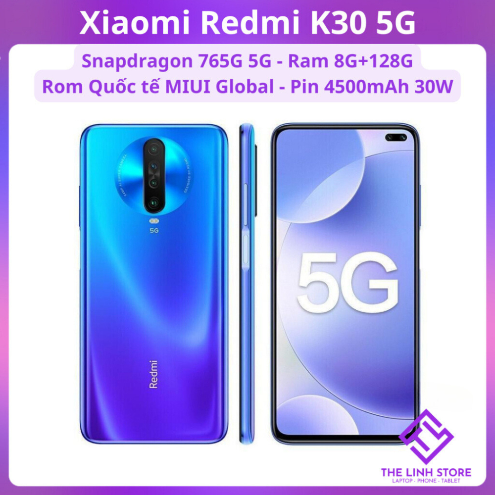 Điện thoại Xiaomi Redmi K30 5G Rom quốc tế Màn 120Hz - Snapdragon 765 ram 6G 128G | Shopee Việt Nam