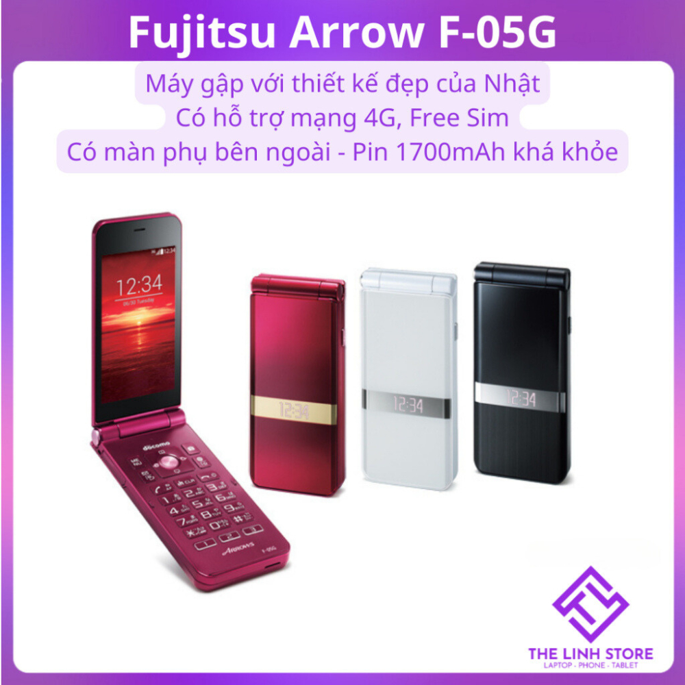 Điện thoại nắp gập Fujitsu Arrow F05G hỗ trợ 3G - Có màn phụ Thiết kế đẹp | Shopee Việt Nam