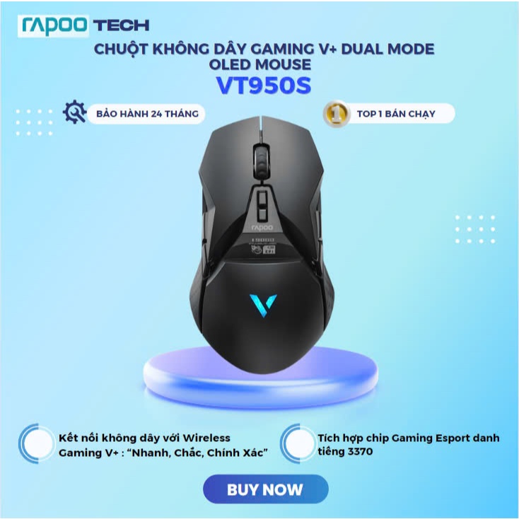 VT950S Chuột không dây Gaming V+ Dual Mode OLED Mouse50-19K DPI, IPS 400 , Gia tốc 50G | Shopee ...
